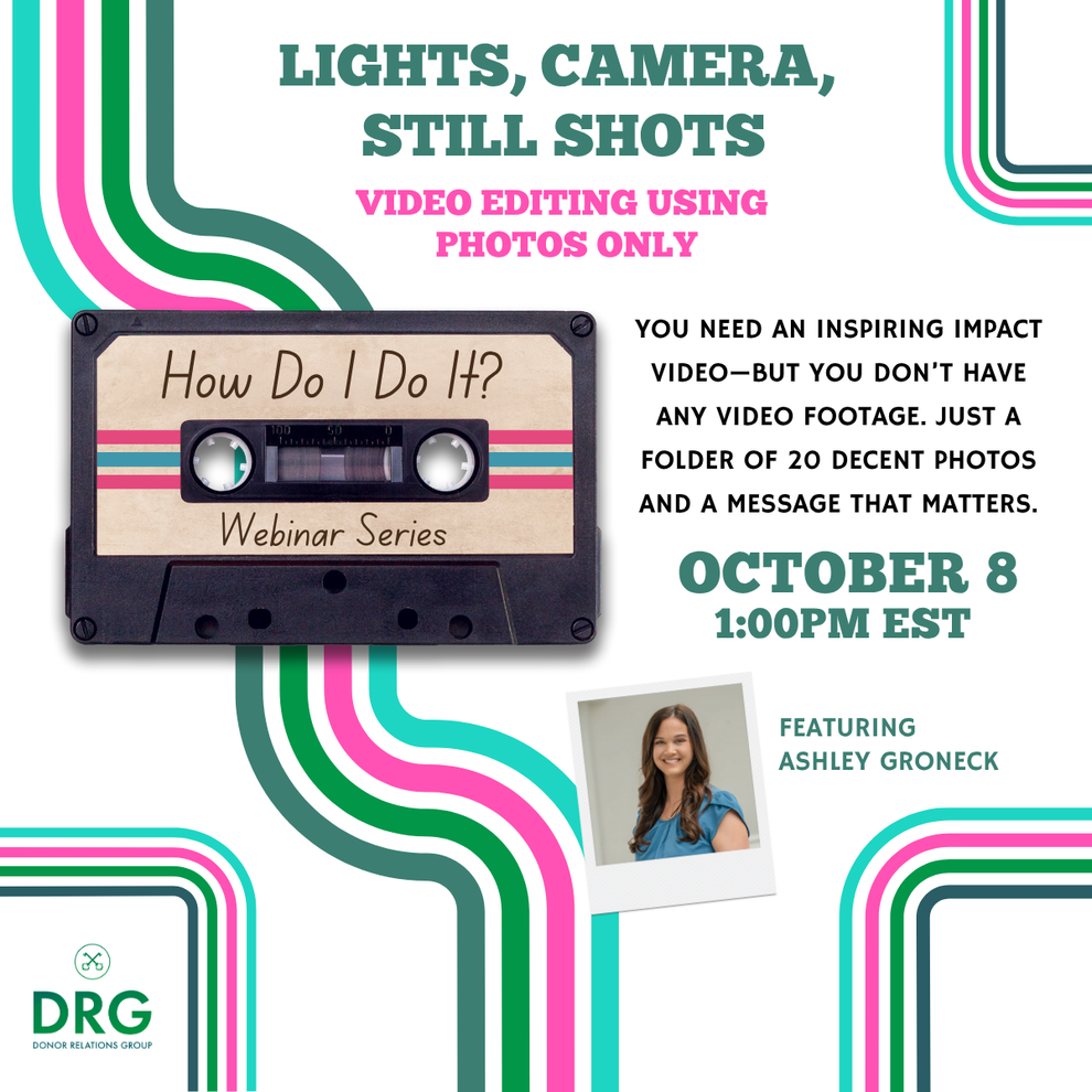 Lights, Camera, Still Shots – Video Editing Using Photos Only – Donor ...
